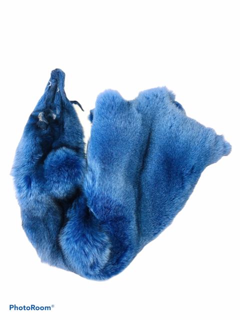 Electric Blue Dyed Blue Fox Fur Pelt - SL Fur & Leather